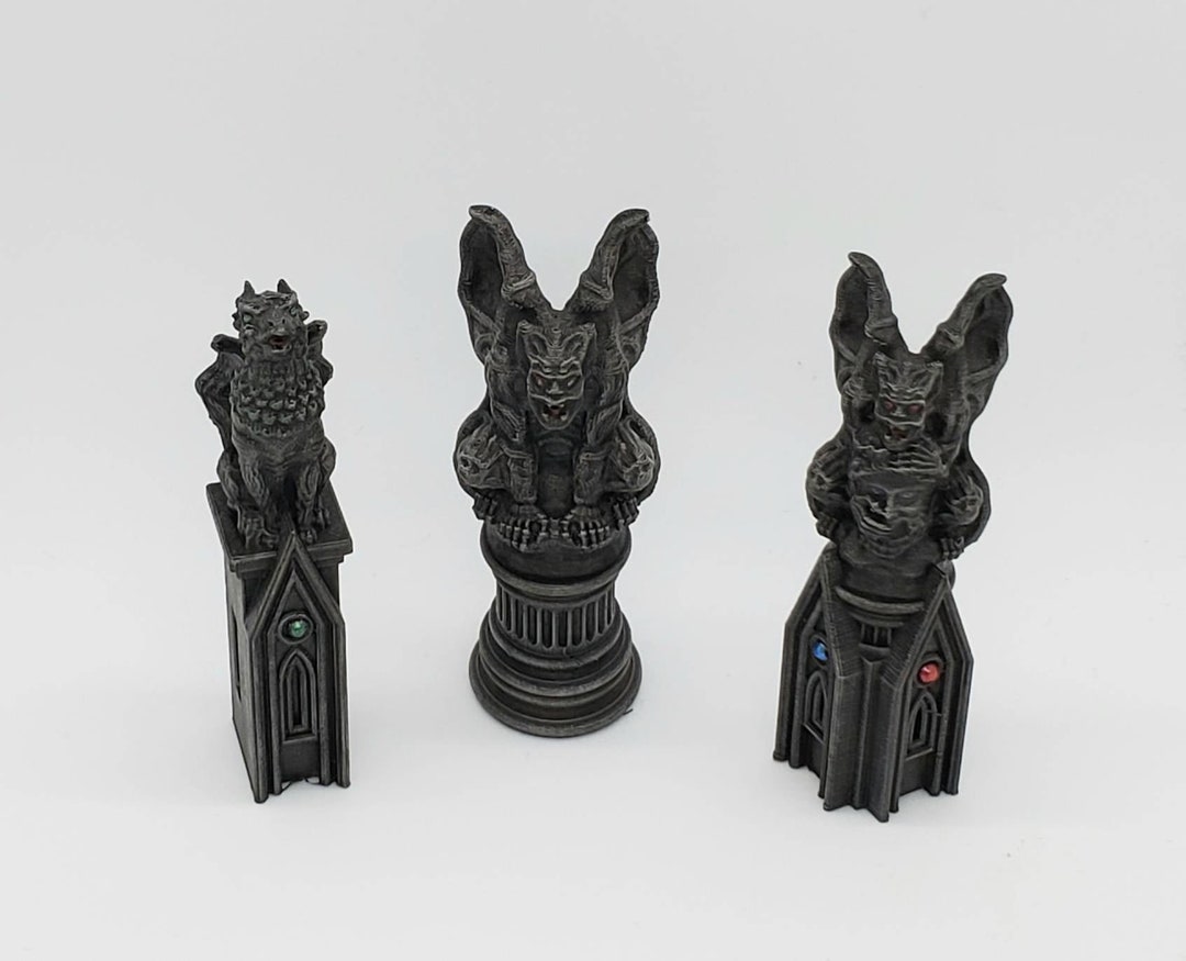 Dnd Gargoyle Statue Set Demon Ornamentals Monster Creature Underdark ...