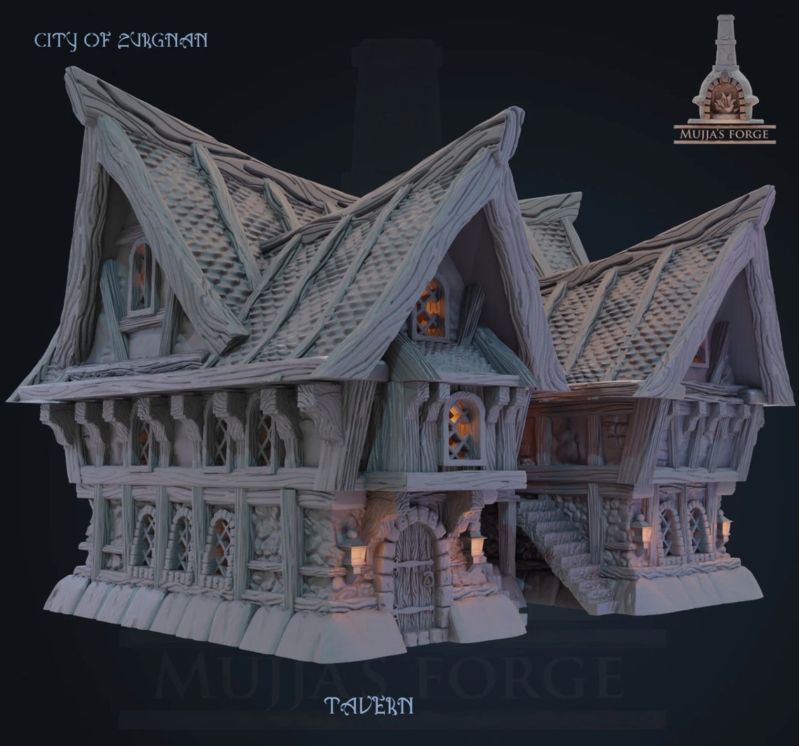 Dnd Tavern Medieval Village Inn 28mm Tabletop Miniature | Etsy