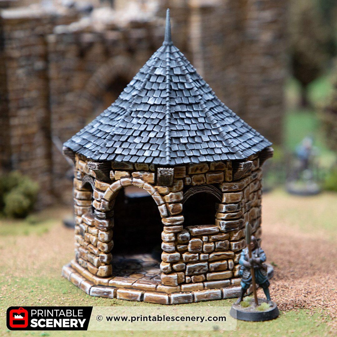 Dnd Stone Gazebo Skirmish Cover for Medieval Castle Town Square RPG ...