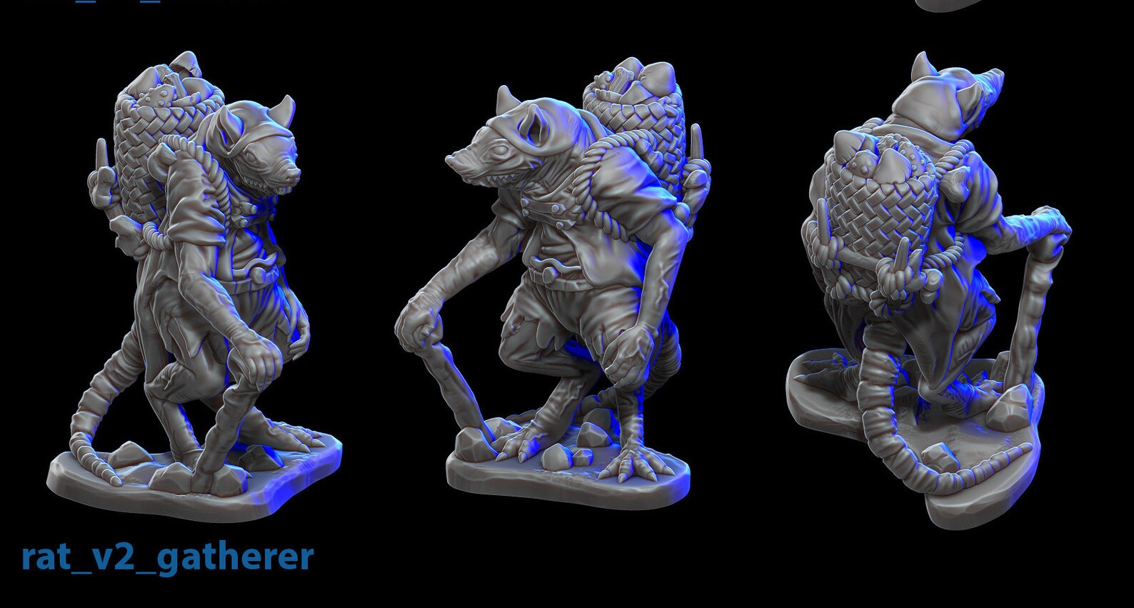 Dnd Rat Gatherer Wererat Monster 28mm Miniature Wargaming - Etsy