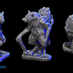 Dnd Rat Gatherer Wererat Monster 28mm Miniature Wargaming Games RPG D&D ...