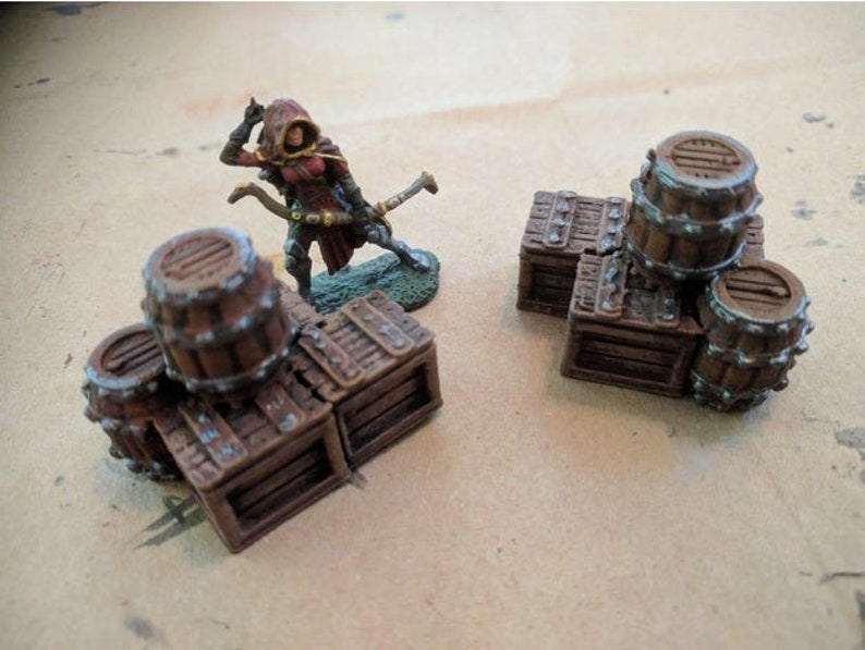 Dnd Stockroom Barricade SET 28mm Tabletop Scatter Warehouse Pirate ...