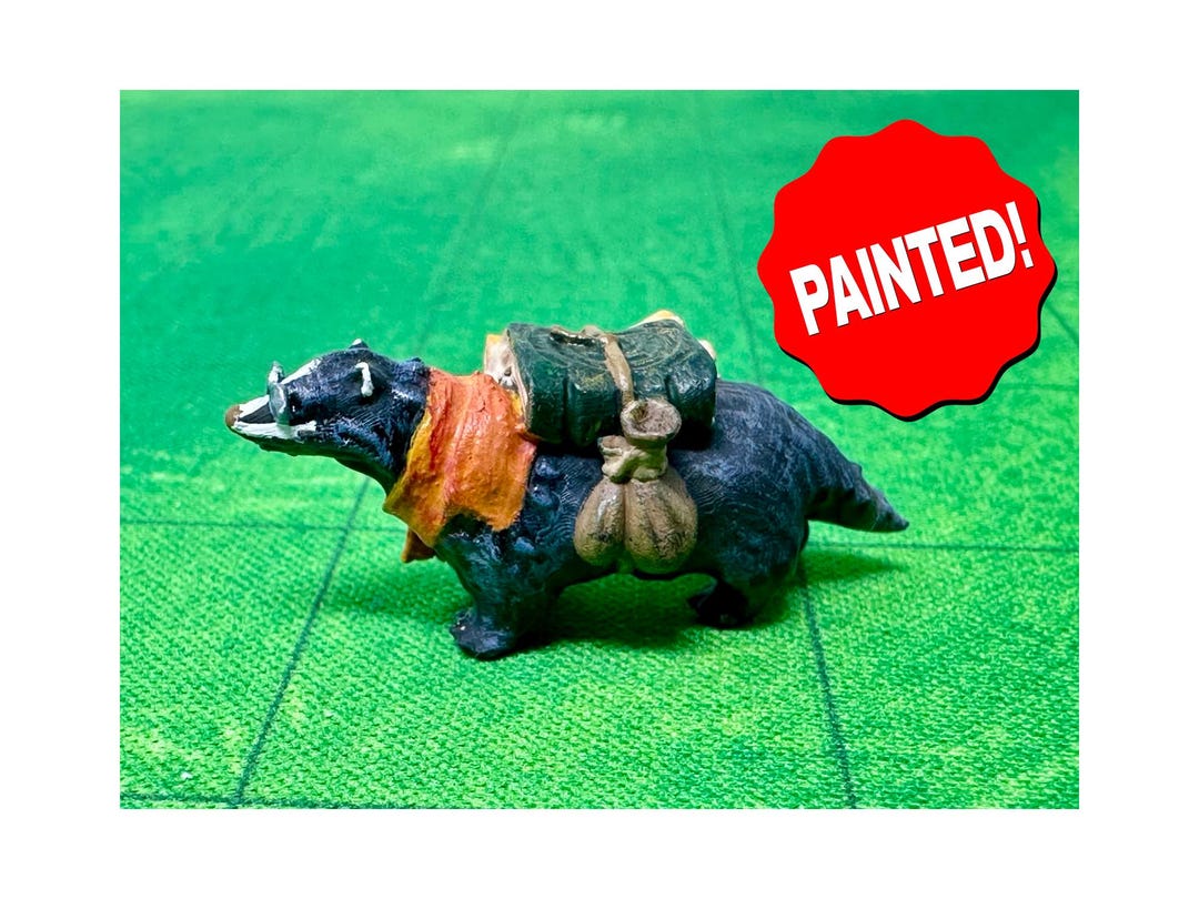 PAINTED Dnd Honey Badger Nerdy With Books Unbased Animal Companion 28mm ...