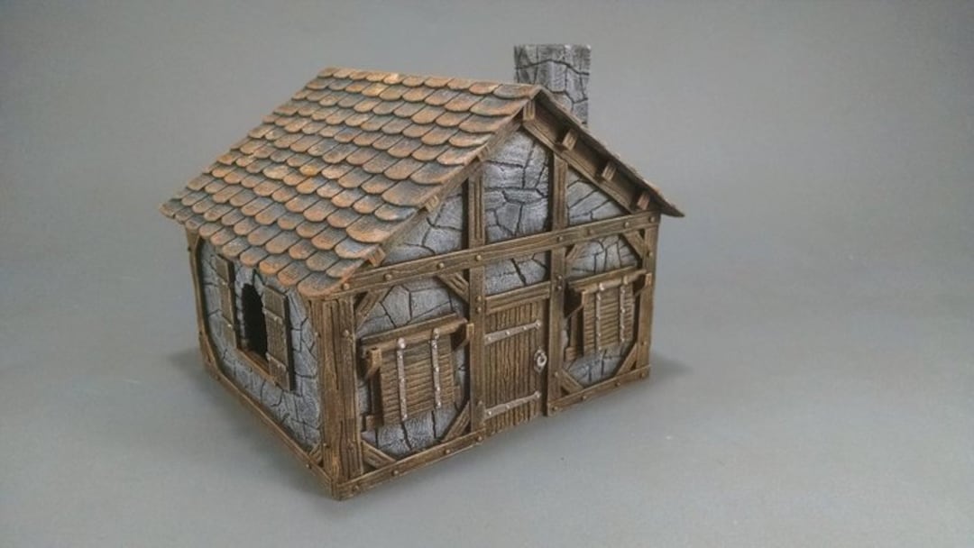 Dnd Small STONE House Village Tabletop Terrain Miniature RPG D&D ...
