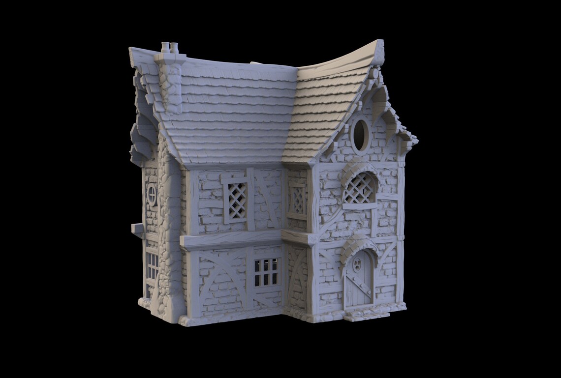 Dnd Medieval Cottage House V2 Two Story Home RPG D&D Dungeons | Etsy