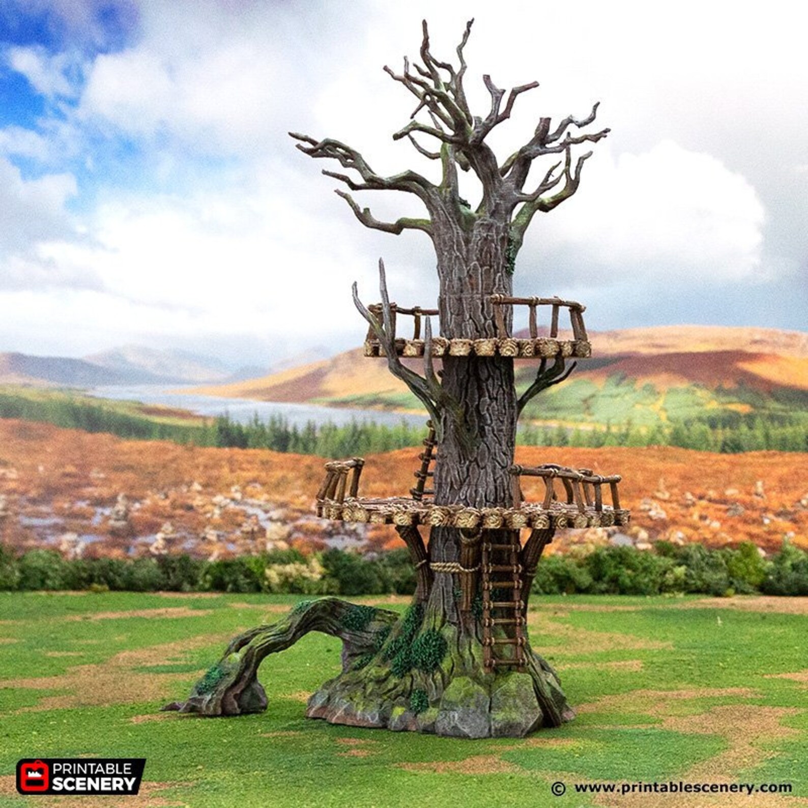Dnd Forest Forts Treehouse Watchtowers Rise of the Halflings 28mm ...