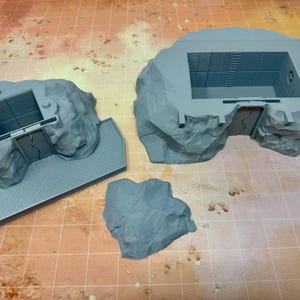 Dnd Smuggler's Den Hideout Cave Sci-fi Legion Tabletop Scatter Terrain ...