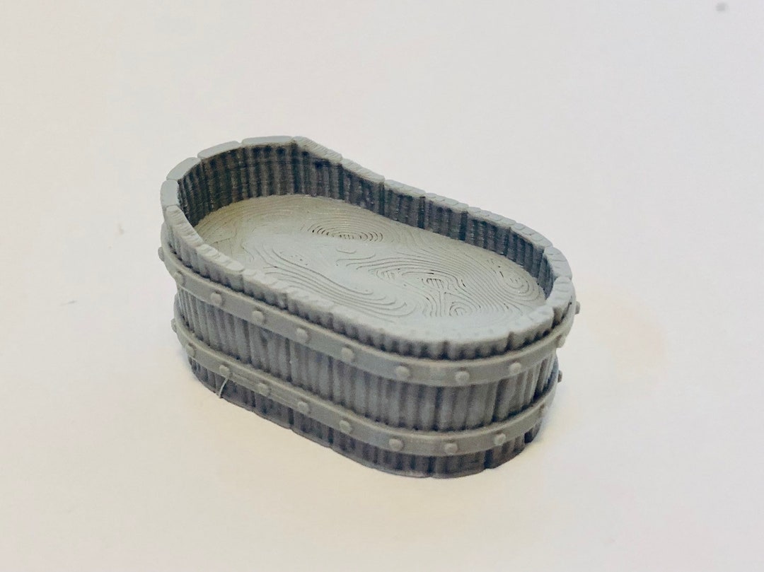 Dnd Large Wooden Tub Village Tavern Tabletop Terrain Miniature RPG D&D ...