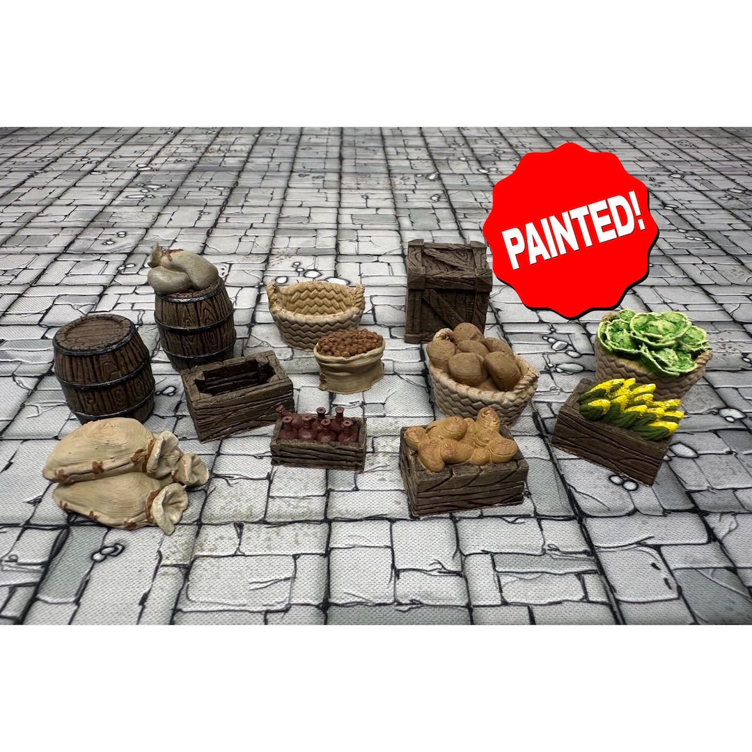 Dnd PAINTED Market Items Village Marketplace Merchant Shop Goods Merch ...