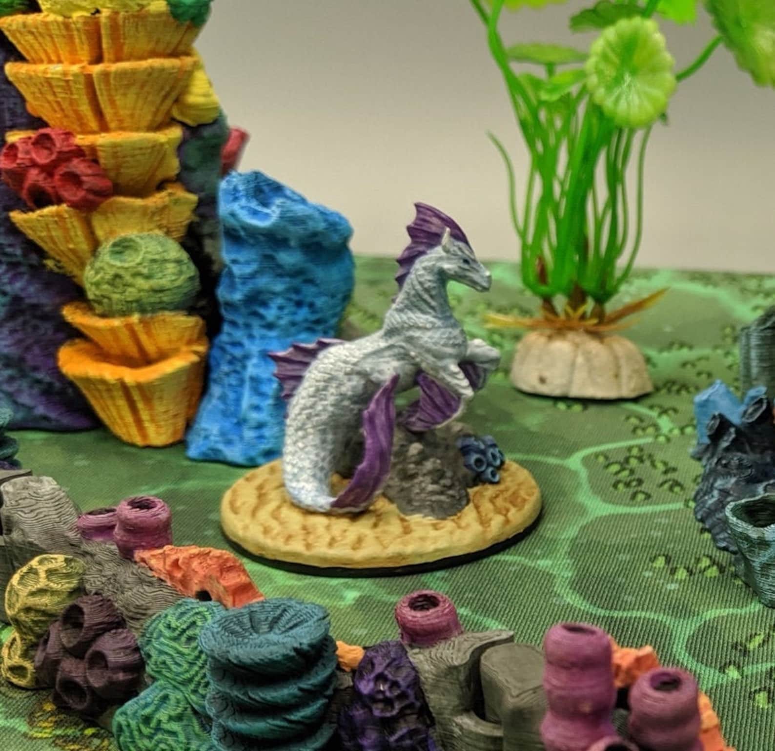 Dnd Seahorse Hippocampus Marine Life Sea Creatures Tabletop - Etsy