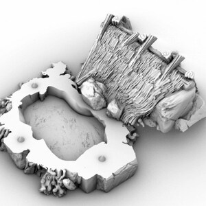 Dnd Goblin Mud Hut Swamp Shack House Village Tabletop Scatter Terrain ...