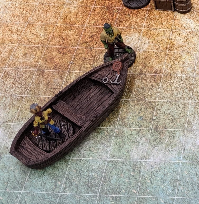 Dnd Rowboat Row Boat Dinghy Tabletop Scatter Terrain RPG Games - Etsy