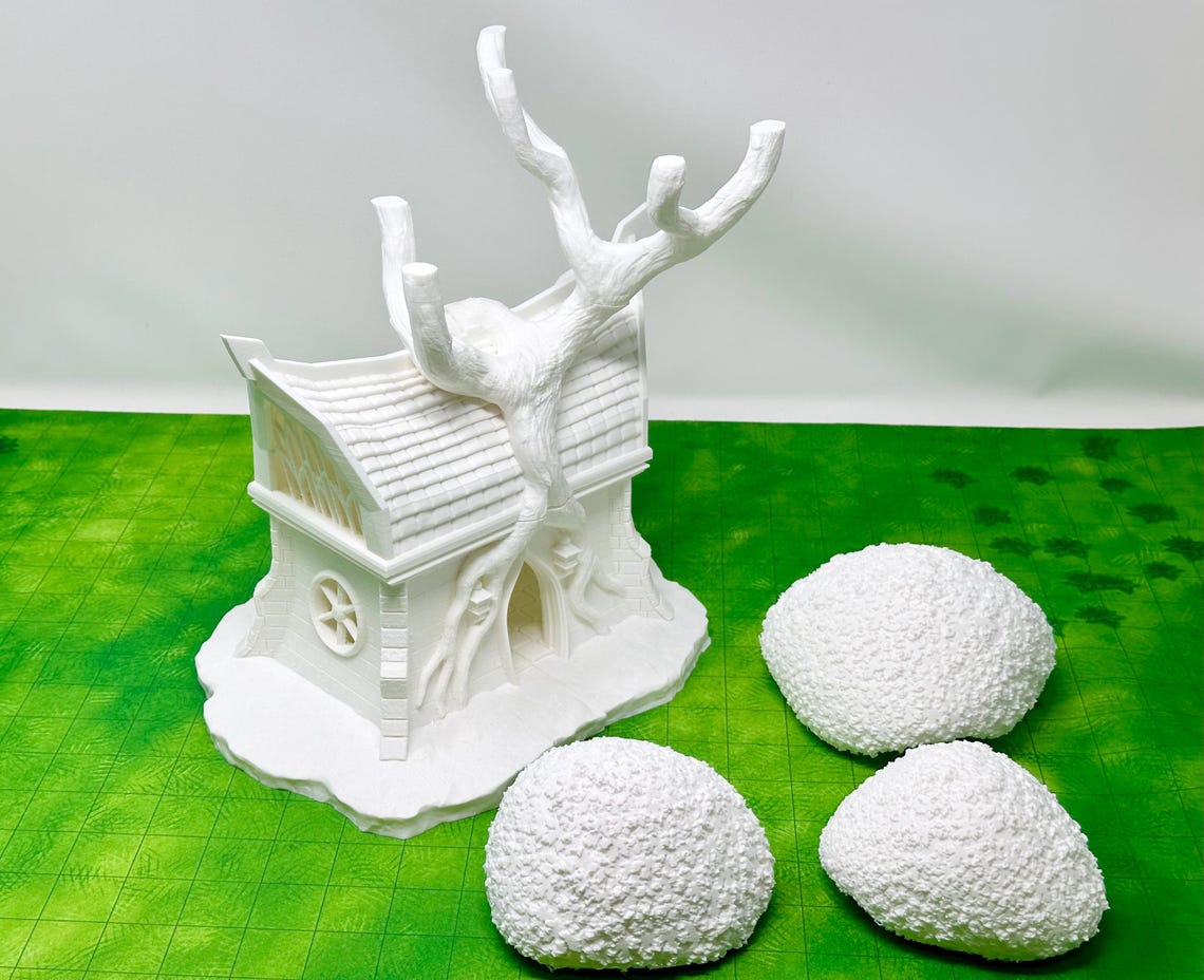 Dnd Small Elven Elf House - 28mm Tabletop Miniature Village Tabletop ...