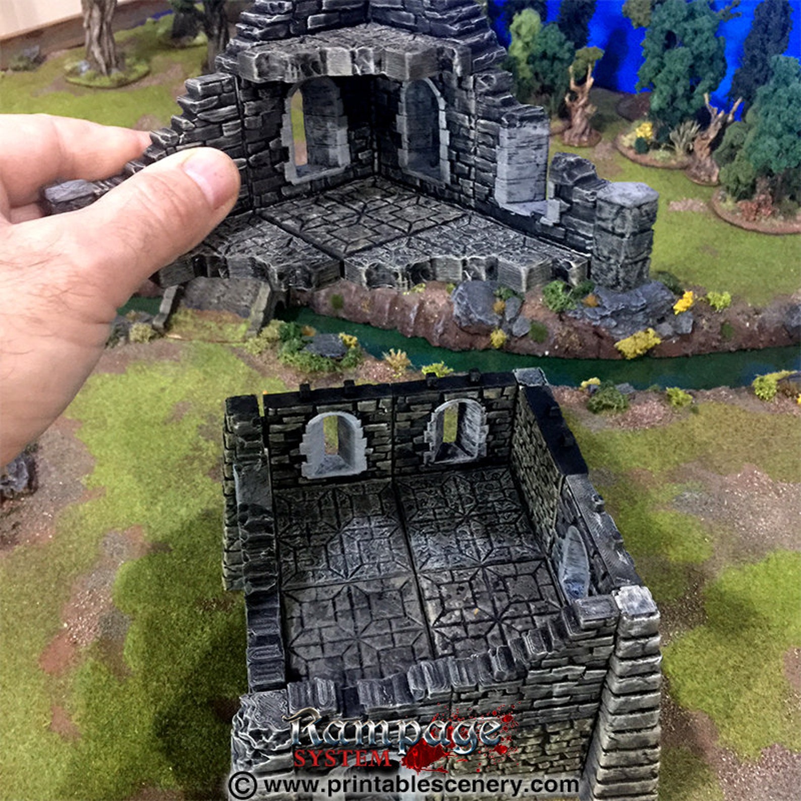 Dnd Castle Ruins Damaged Tower Battle Damage Village War Ruins - Etsy