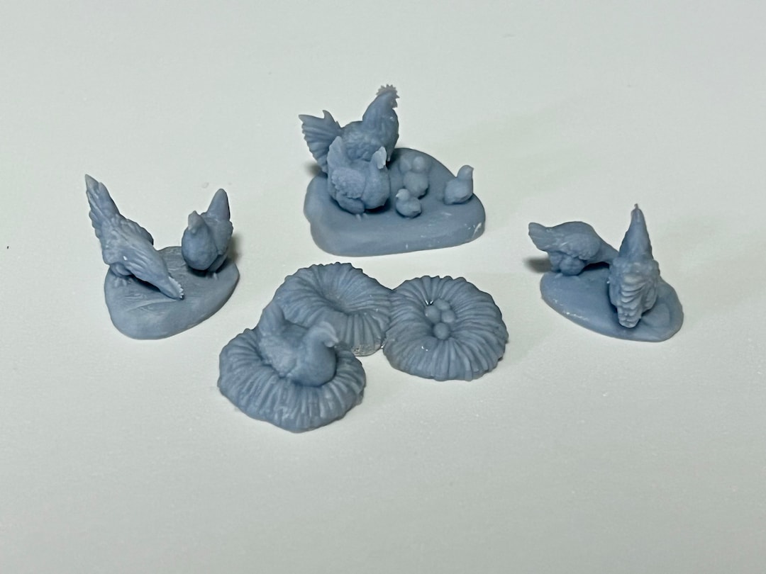 Dnd Set of Chickens Hen & Rooster Coop Livestock Farm Poultry Animal ...