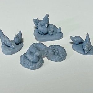 Dnd Set of Chickens Hen & Rooster Coop Livestock Farm Poultry Animal ...