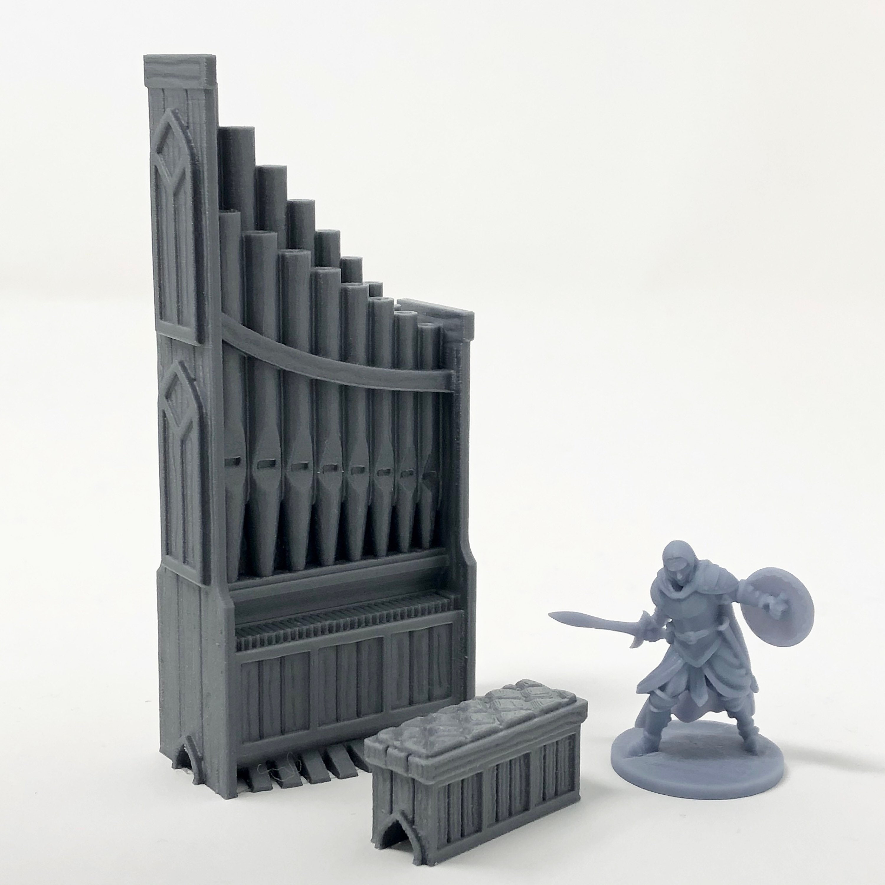 Dnd Pipe Organ and Bench Church Chapel Cathedral Village Scriptorium ...
