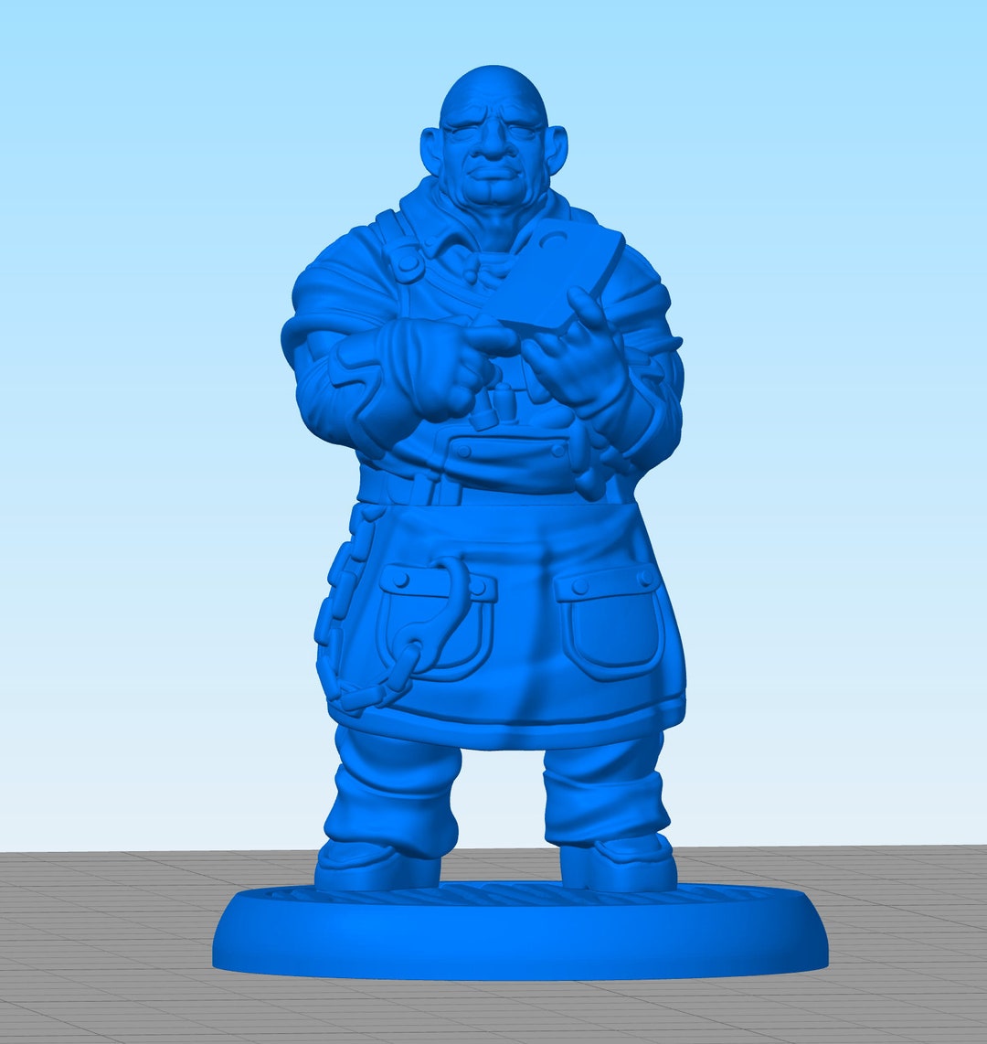 Dnd Butcher Resin Miniature Village NPC Merchant Townsfolk | Tabletop ...