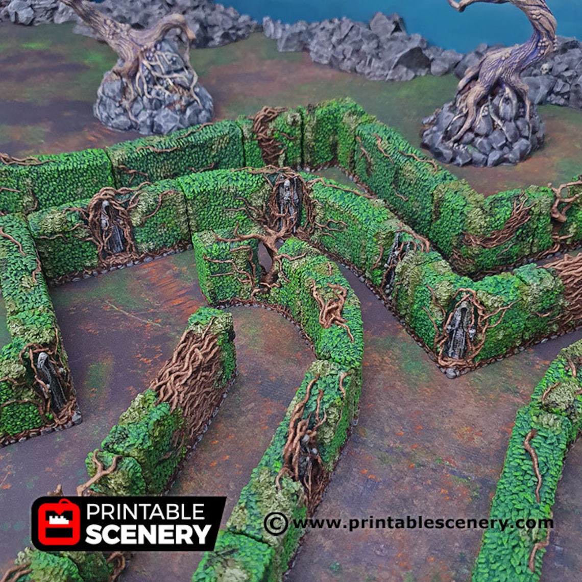 Dnd Hedge Border Maze for Castle Trap and More Tabletop Scatter Terrain ...