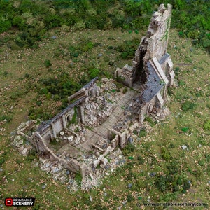 Dnd Ruined Norman Stone Church Medieval Chapel From King and Country ...