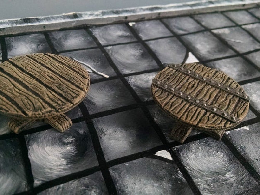 Dnd SET of TWO Round Tables Tavern Village,etc. Tabletop Terrain ...