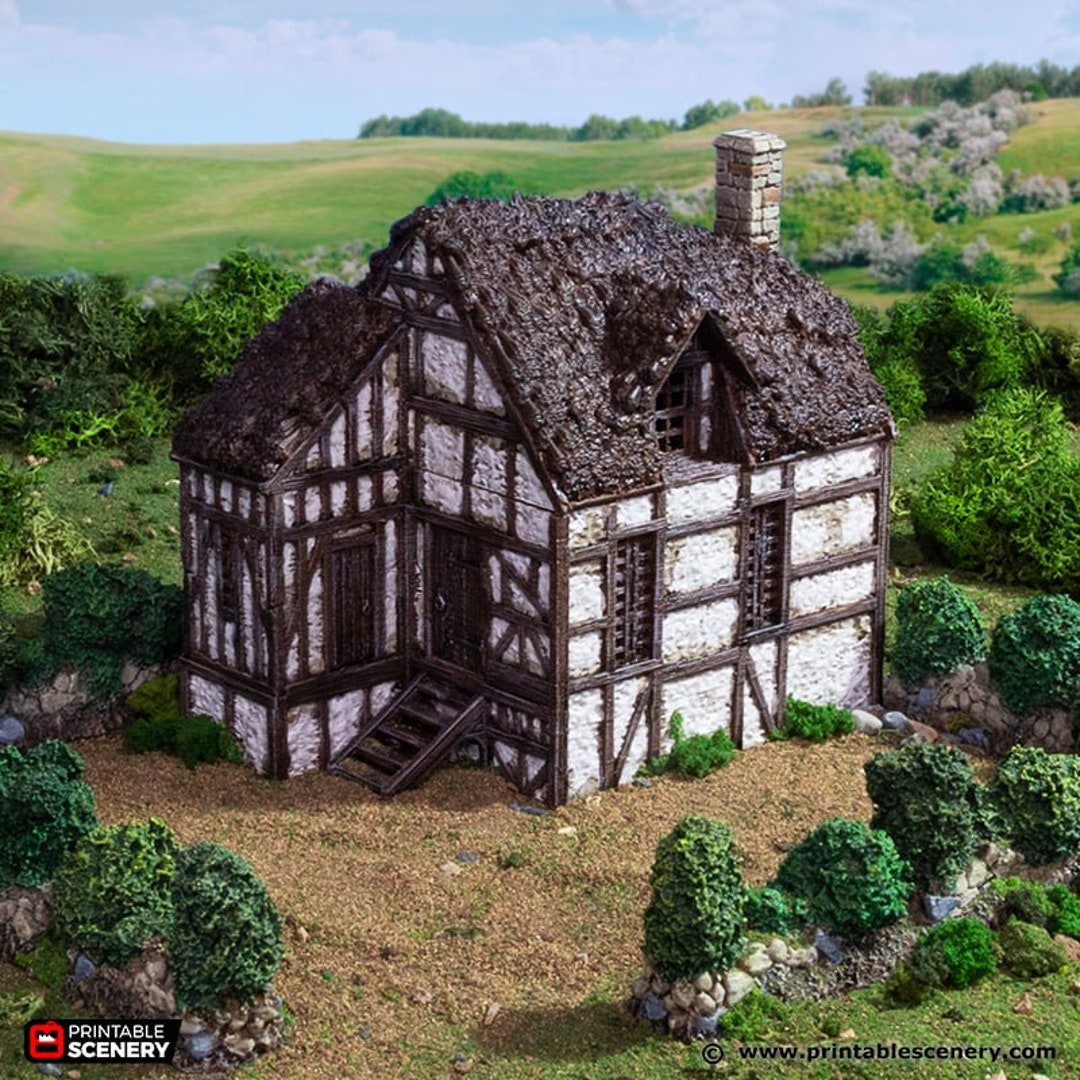 Dnd Wattle and Daub Barlyway Cottage Medieval House From King - Etsy