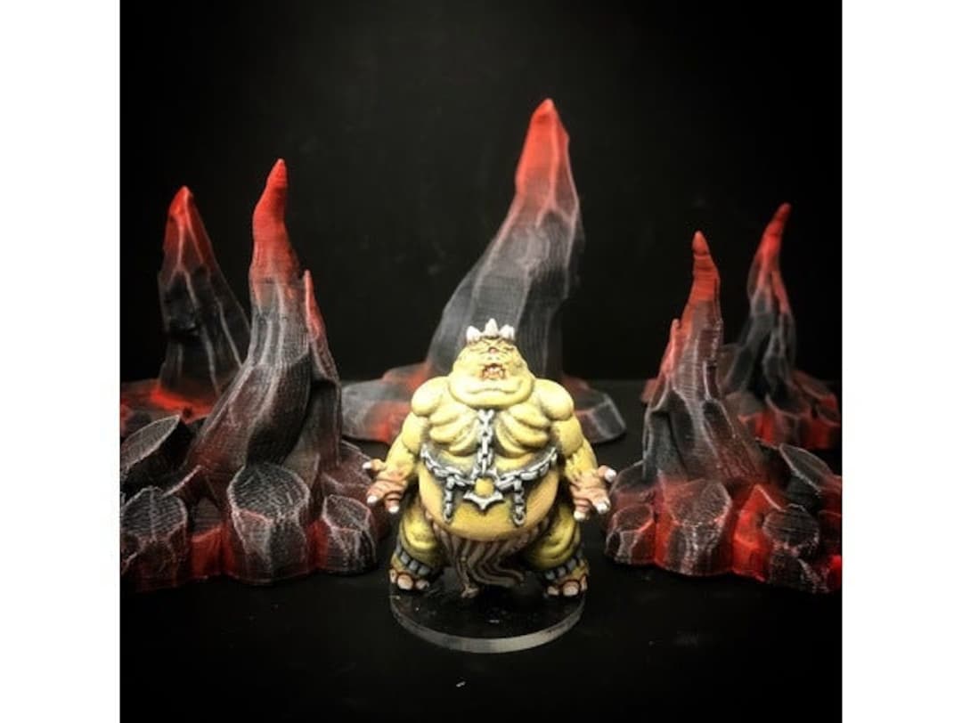 Dnd Demon Hell Spurs SET of 5 Underdark Infernal Volcanic Ground Spikes ...