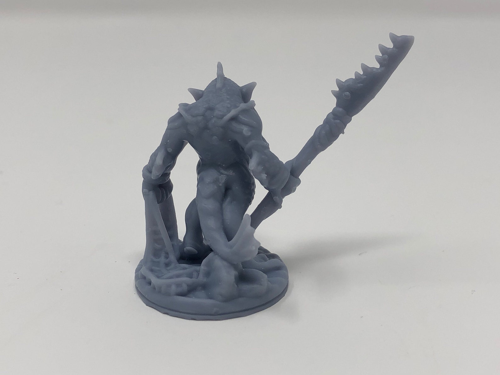 Dnd Sahuagin Deep Devil With Spear and Net Sea Devil Sea - Etsy