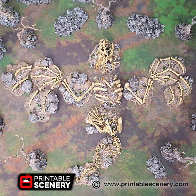 Dnd Dragon Skeleton Graveyard Boneyard Scatter Shadow Fey - Etsy