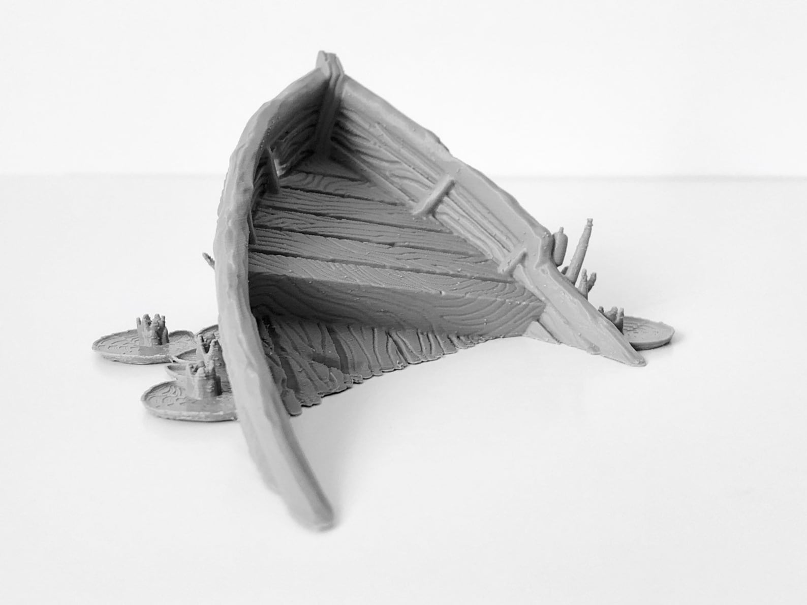 Dnd Sunken Boat Ship Wreck Swamp Tabletop Scatter Terrain - Etsy