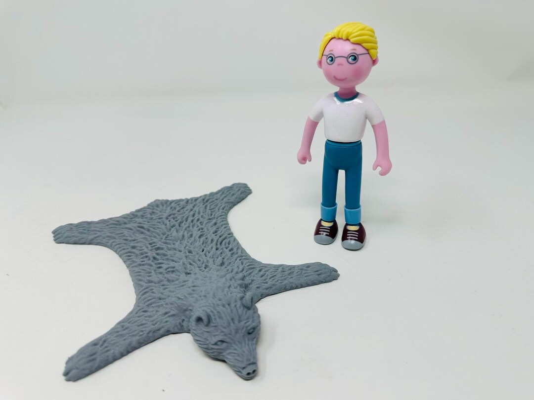 Bearskin Rug for Cabin Bedroom Living Room Home Dollhouse 1:12 Scale ...