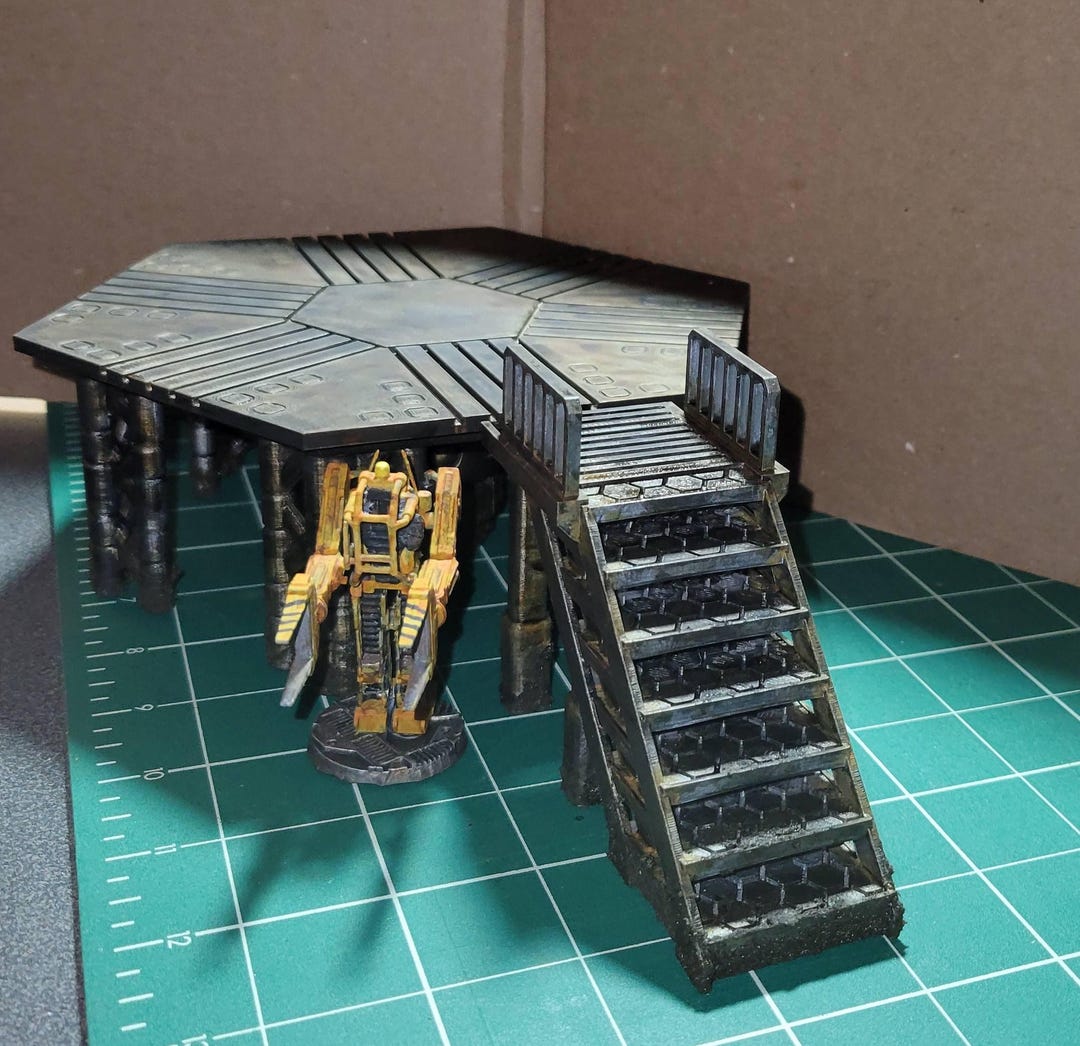 Dnd HEX Platform Ship Landing Spaceport Urban Post-apocalyptic Sci-fi ...