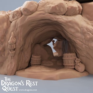 Dnd Mountain Cave Dragon's Rest Building Base Hidden Cave Loot Stash ...