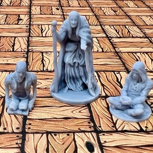 Dnd Beggars Set of 3 Pauper Slum District Vagabond NPC- 28mm Resin ...