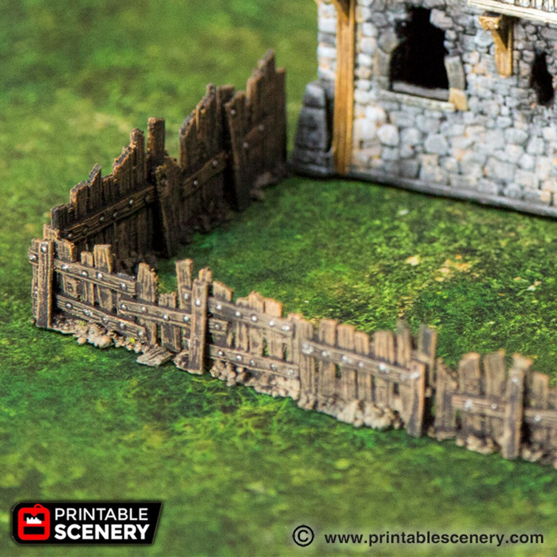Dnd Ye Old Fence Wood Wooden WW2 WWII Village Farm House Scatter ...