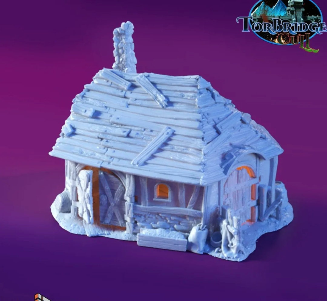 Dnd Slum Shack Version B Village Shack Medieval Beggar's Hut Tabletop ...