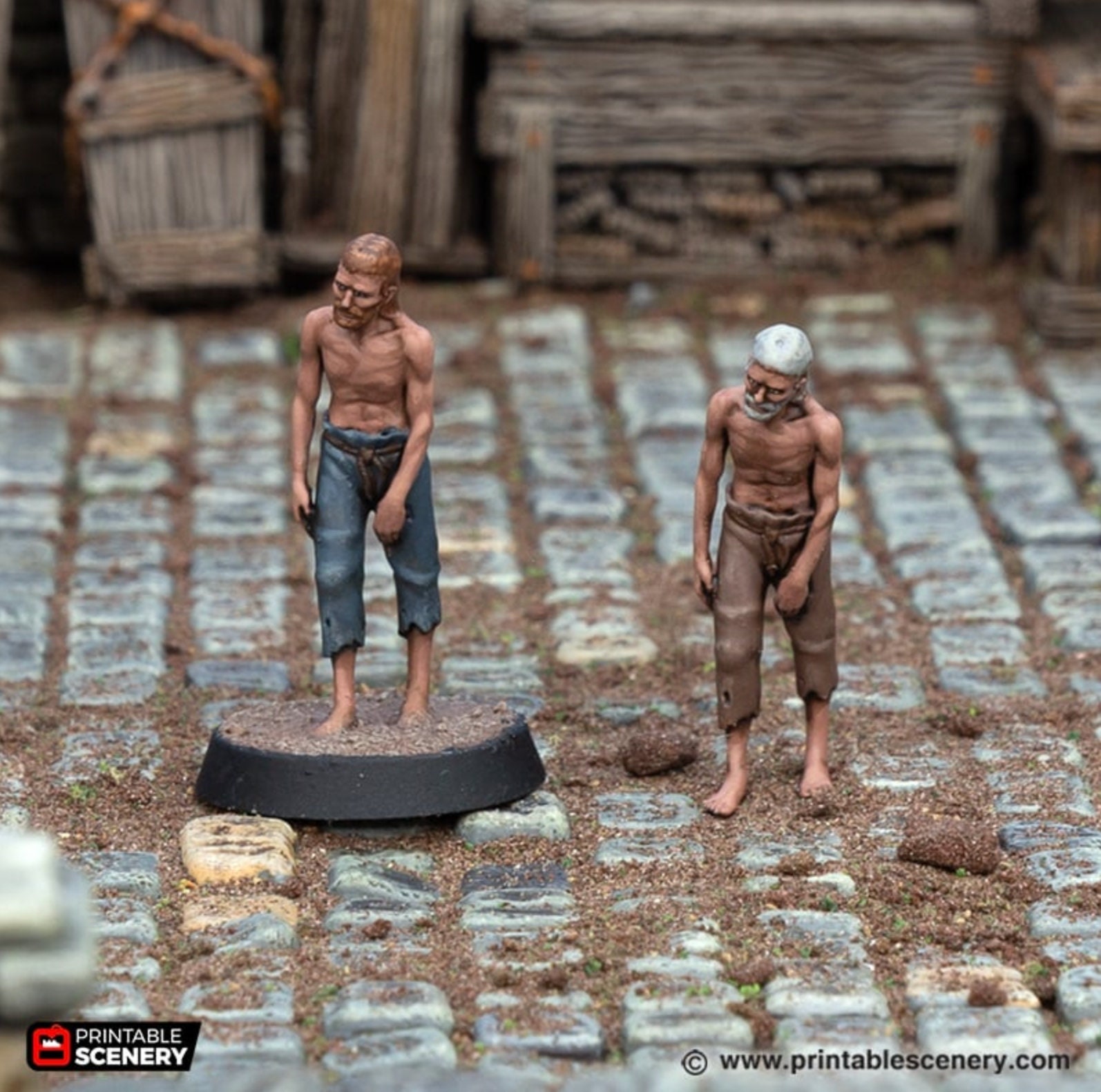 Dnd ONE Prisoner Man With No Shirt Slums Beggar NPC 28mm Miniature ...