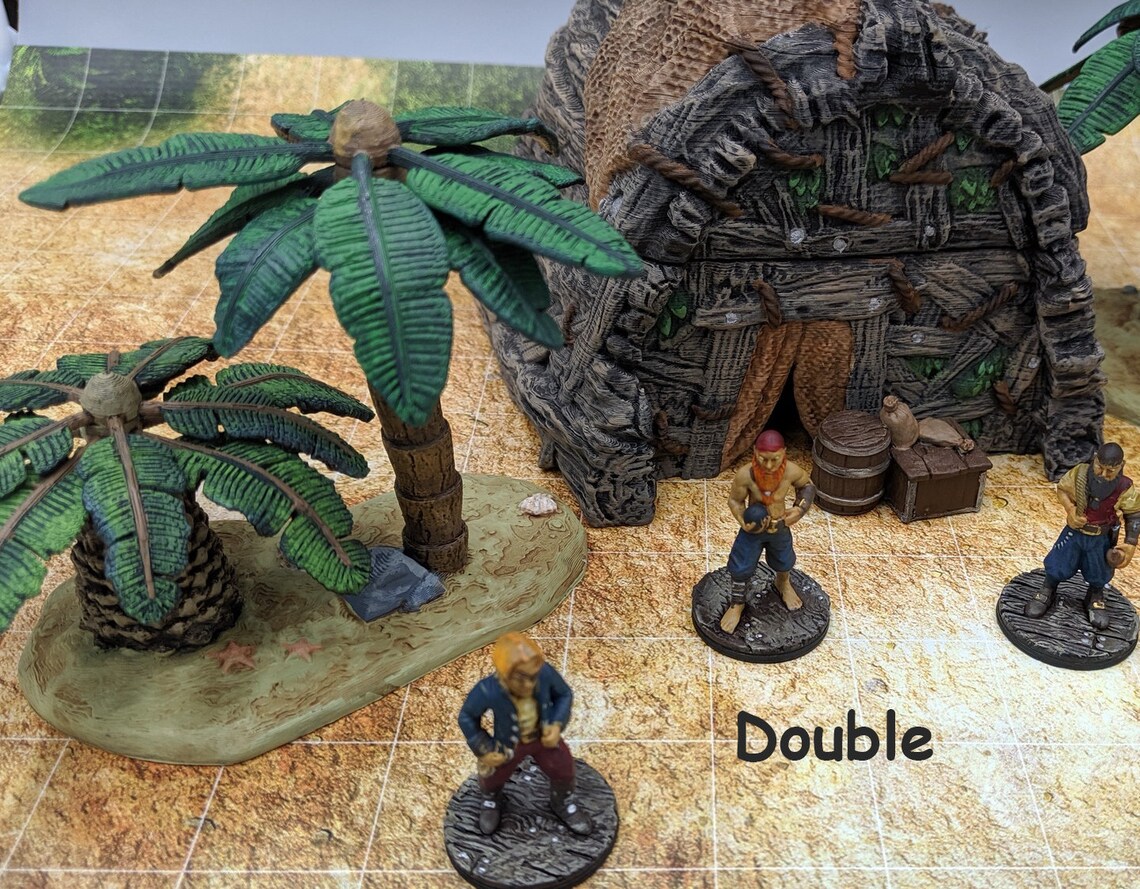 Dnd Palm Trees Beach Tabletop Terrain Miniature RPG D&D Dungeons and ...
