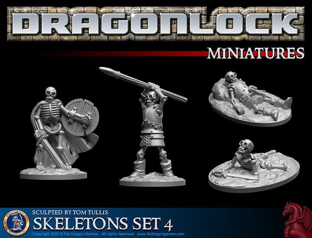 Dnd RESIN Skeleton Warrior Undead Evil Dark Army Set Tabletop RPG ...