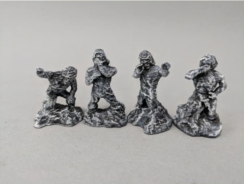 Dnd Petrified Stone Victims Dragon Medusa Lava Tabletop Terrain ...