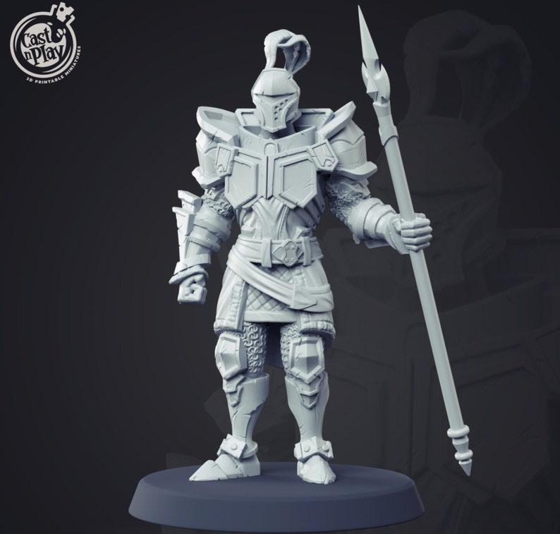 Dnd Medieval Knight Cast N Play 28mm Resin Miniature Wargaming - Etsy
