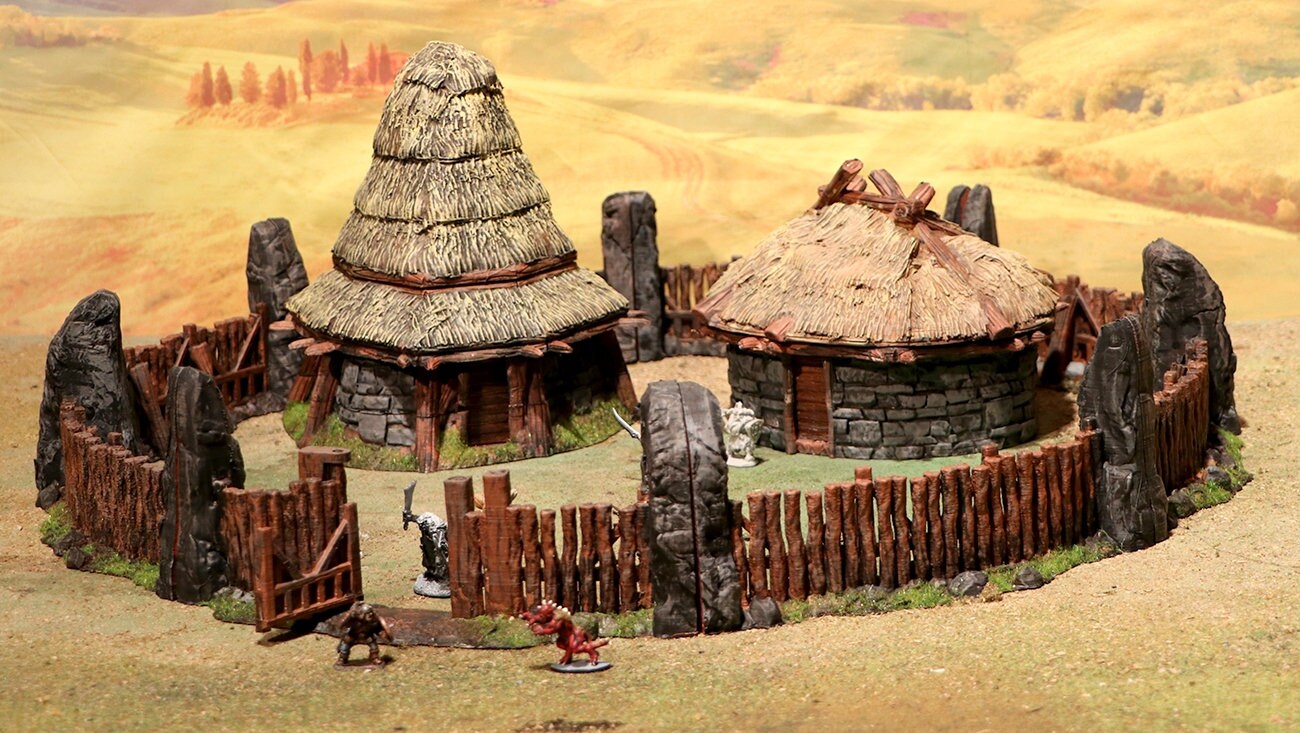 Dnd Celtic Homestead Cottage Shack Village Tabletop Scatter - Etsy