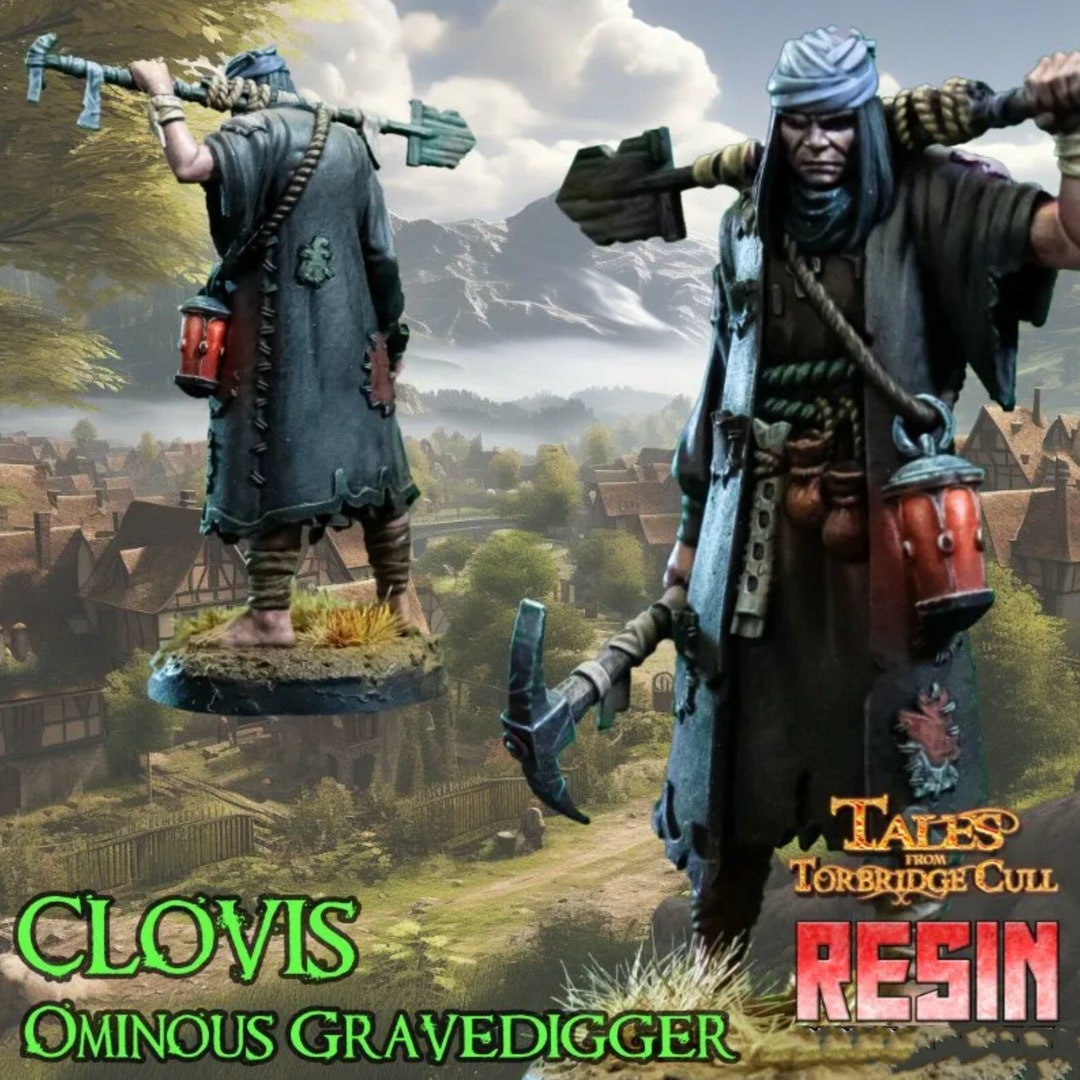 Dnd RESIN Clovis Ominous Grave Digger Gravedigger 28mm Miniature ...