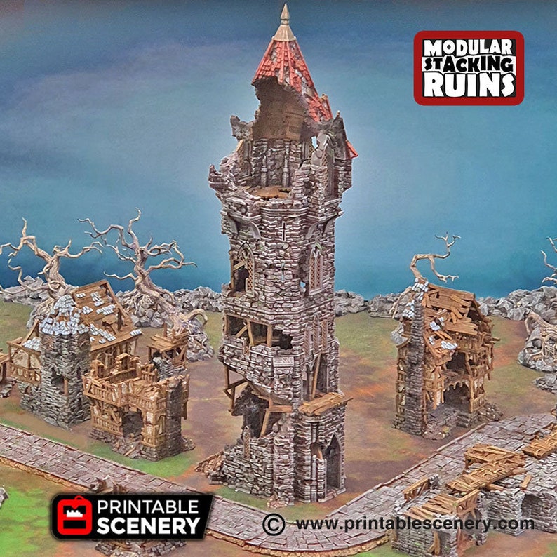 Dnd Tower of Insanity Arcanist Wizard Ruins Shadow Fey | Etsy