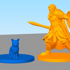 Dnd Tabby Cat Wizard Pet Animal Companion 28mm RESIN Miniature ...