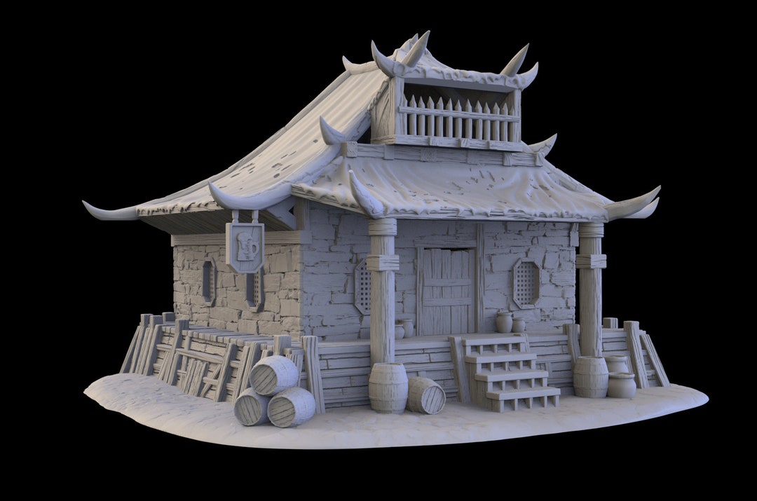 Dnd Orc Viking Barbarian Tavern Pub Inn Tabletop Scatter Terrain RPG ...