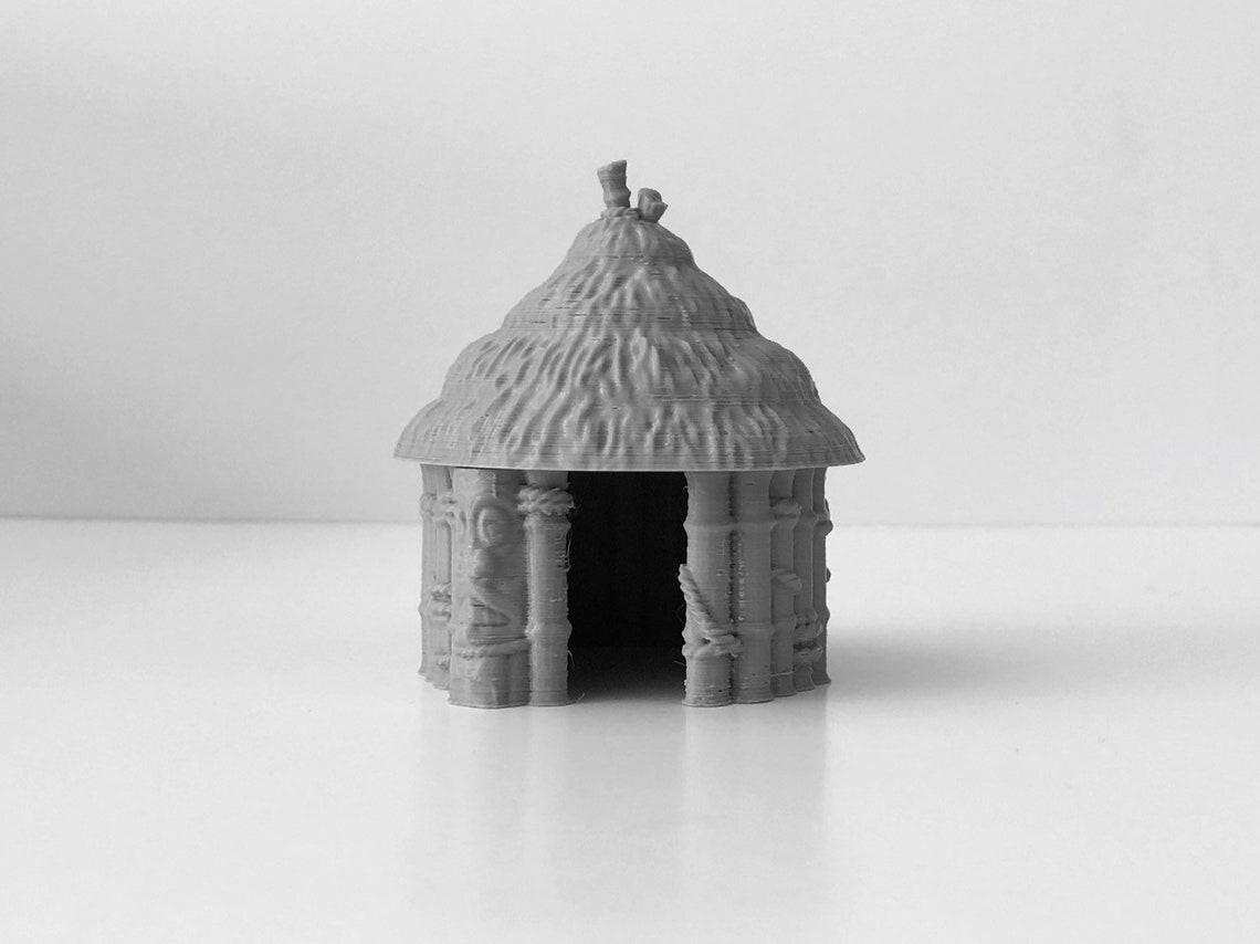 Dnd Bamboo Jungle Hut Tabletop Island Tribe Terrain Miniature RPG D&D ...