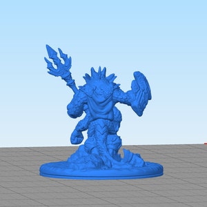 Sea King Dnd 28mm Miniature Resin Heroic Scale Figure Dungeons ...