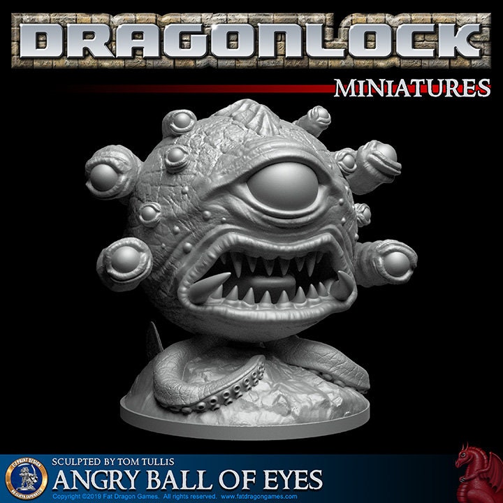 Dnd Angry Ball of Eyes Alien Creature Monster Tabletop Miniature ...