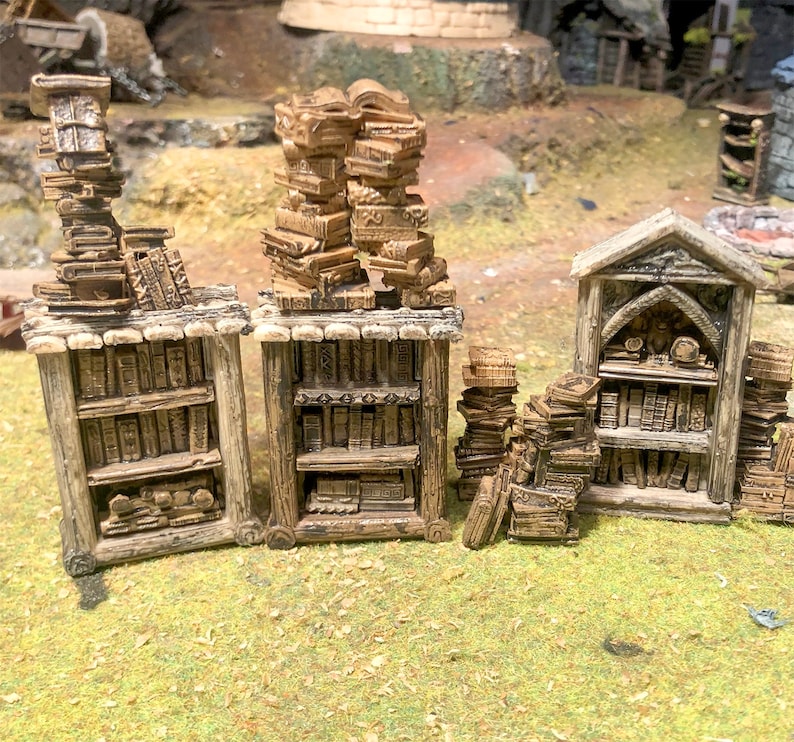 Dnd Bookcases and Book Stacks for Scriptorium or Library Tabletop ...